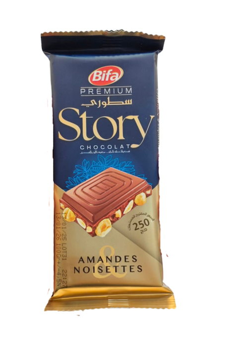 BIFA - PREMIUM CHOCOLATE ALMOND & HAZELNUTS 115g (ALGERIA) - 12 pack)