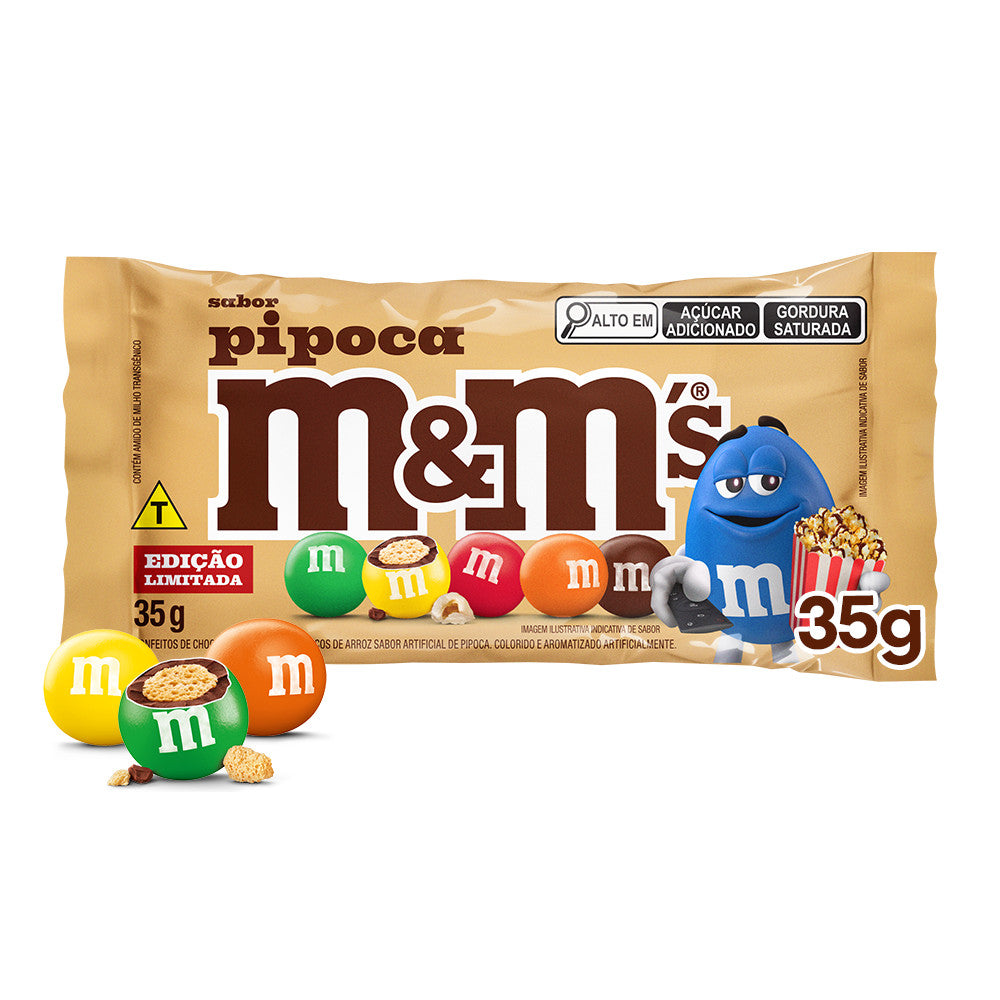 M&M's Popcorn 35g (18 pack) (Origin : Brazil) - D96
