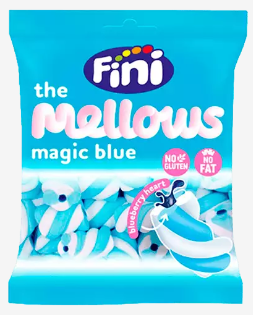 Fini The Mellows Magic Blue Marshmallows 80g (12 pack) - C14