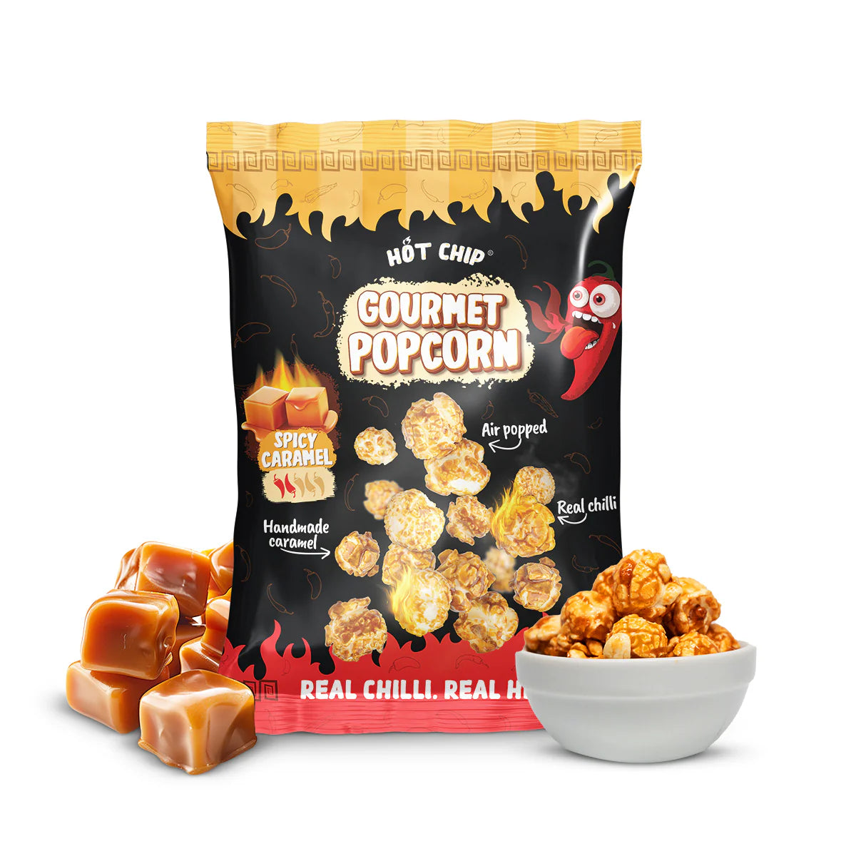 Hot Chip Gourmet Popcorn Spicy Caramel 120g (18 pack) - A016