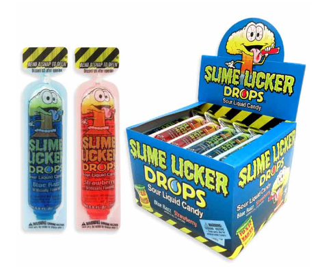 TOXIC WASTE Slime Licker Drops Blue Razz & Strawberry 25ml (12 Pack)