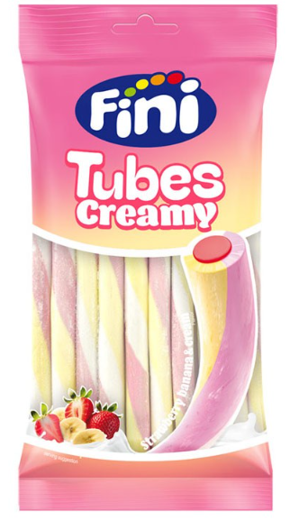 FINI Tube Creamy Strawberry - Banana 80g (12 pack)