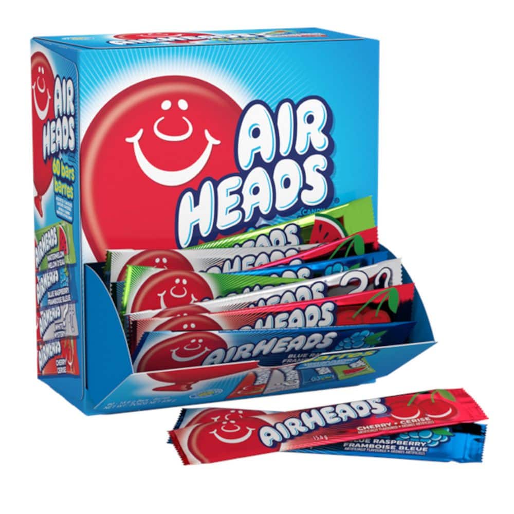 Airheads Display Gravity Feed Assorted 16g (60 pack)
