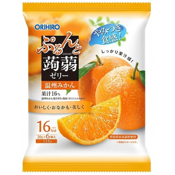Orihiro Purun Unshu Mikan Jelly Candy 20 g (24 Pack) - A16